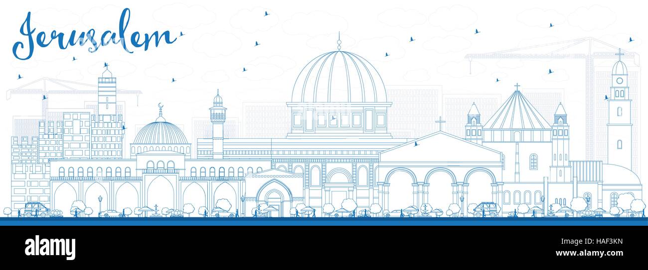 Skyline jerusalem Banque d'images vectorielles - Alamy