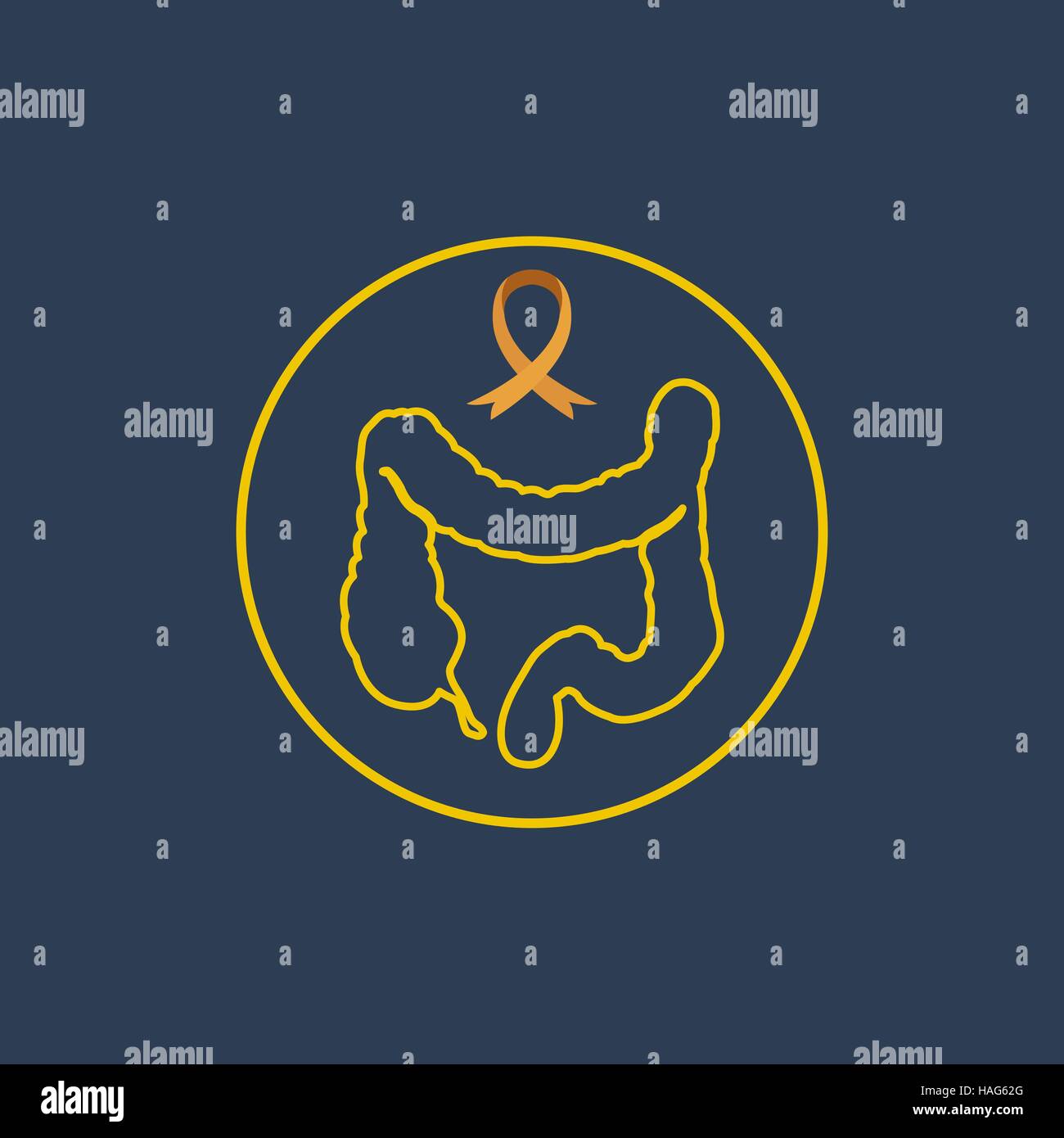 Colon cancer logo vector icon Banque de photographies et d’images à ...