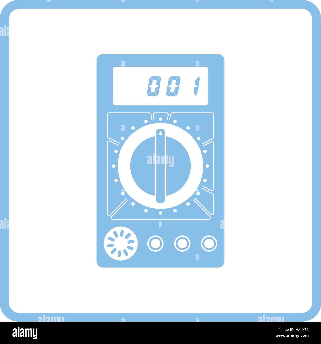 L'icône d'un multimètre. Design cadre bleu. Vector illustration Image ...