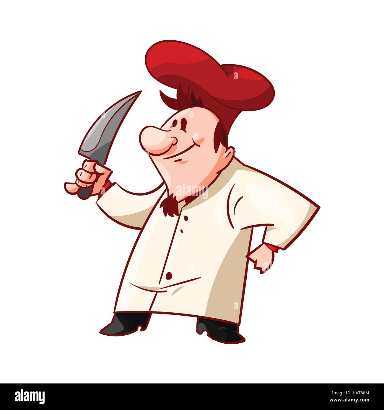 Colorful vector illustration d'un chef cuisinier ou un dessin animé ...