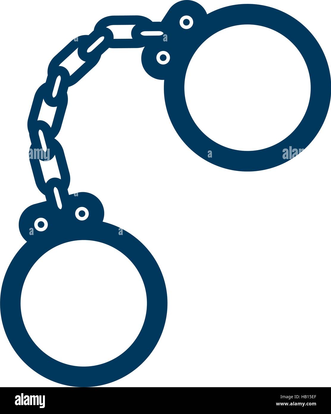 Icône de l'appareil des menottes sur fond blanc. vector illustration ...