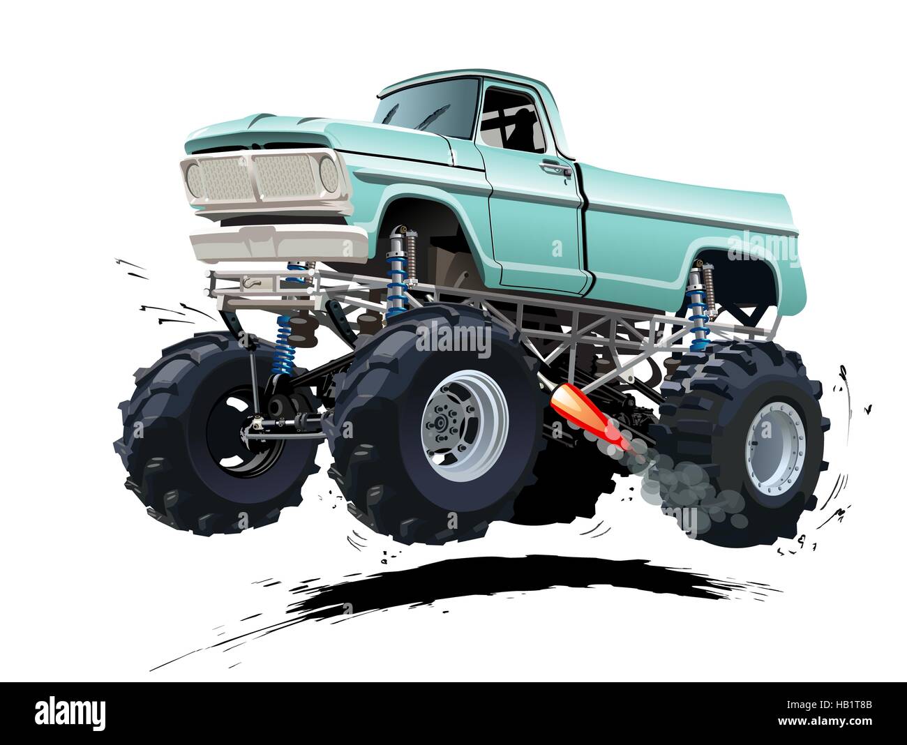 Monster truck jump cartoon Banque de photographies et d’images à haute ...