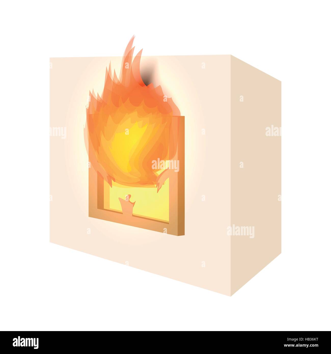 Incendie l'icône dessin animé Image Vectorielle Stock - Alamy