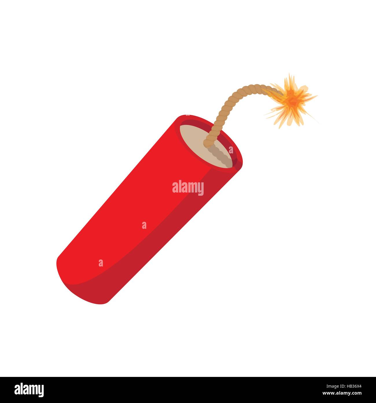 Dynamite stick rouge icône dessin animé Image Vectorielle Stock - Alamy