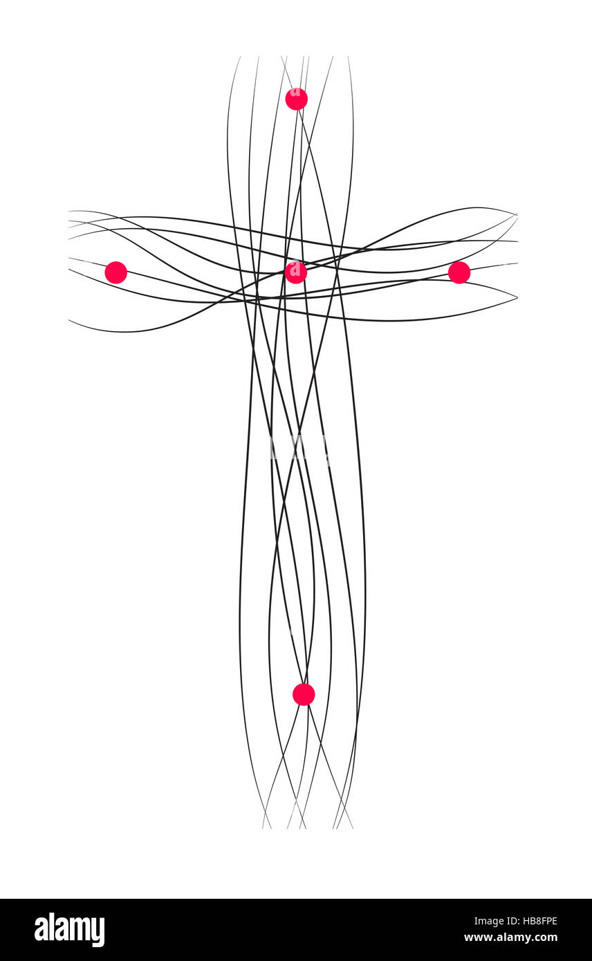 Symbole croix rouge cercle Banque d'images détourées - Alamy