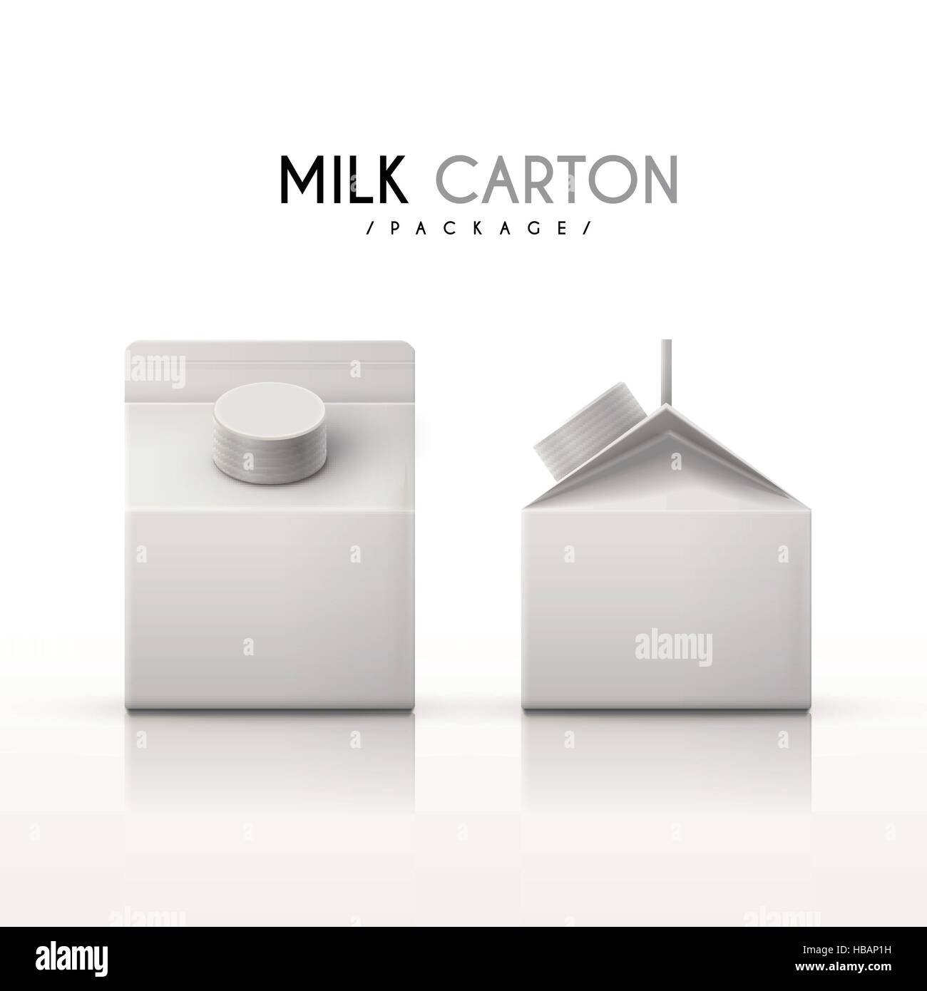 Cartons de lait Banque d'images vectorielles - Alamy