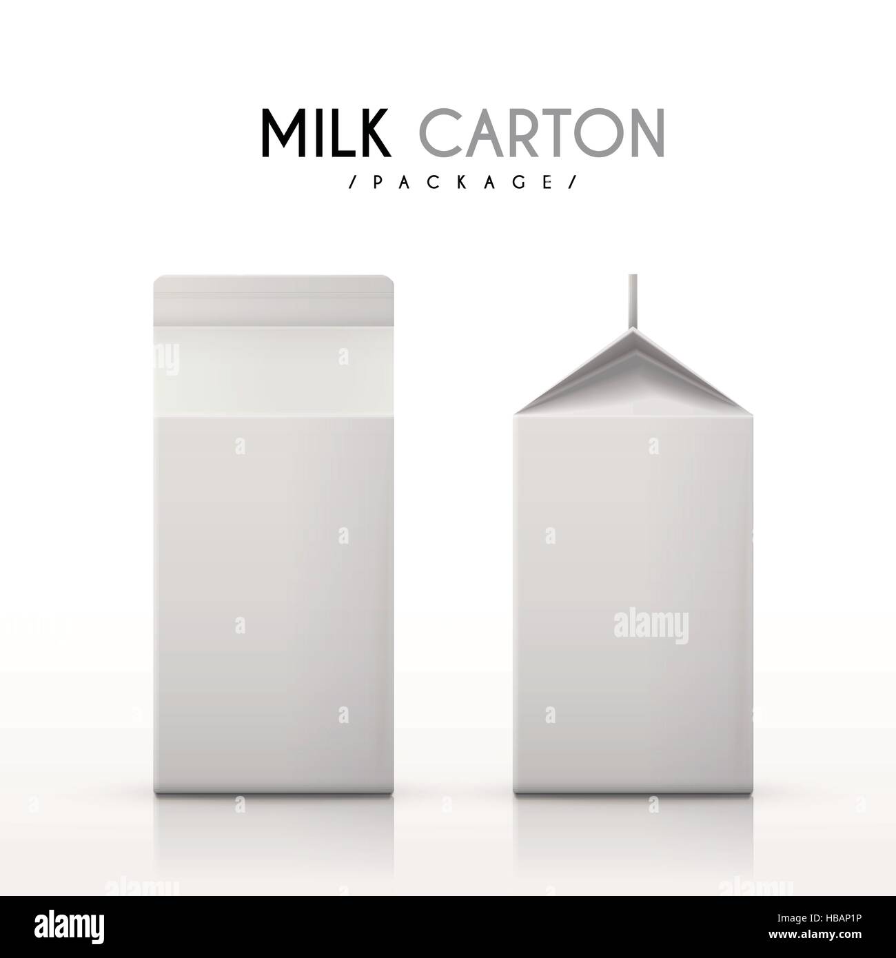 Les cartons de lait ensemble isolé sur fond blanc Image Vectorielle ...