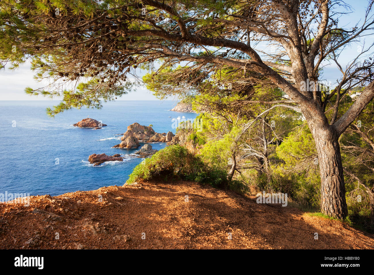 Côte pittoresque de la mer Méditerranée, Costa Brava, Espagne, vue du ...