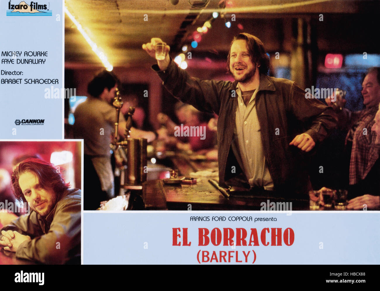 BARFLY, (aka EL BORRACHO), Mickey Rourke (en bas à gauche et le centre ...