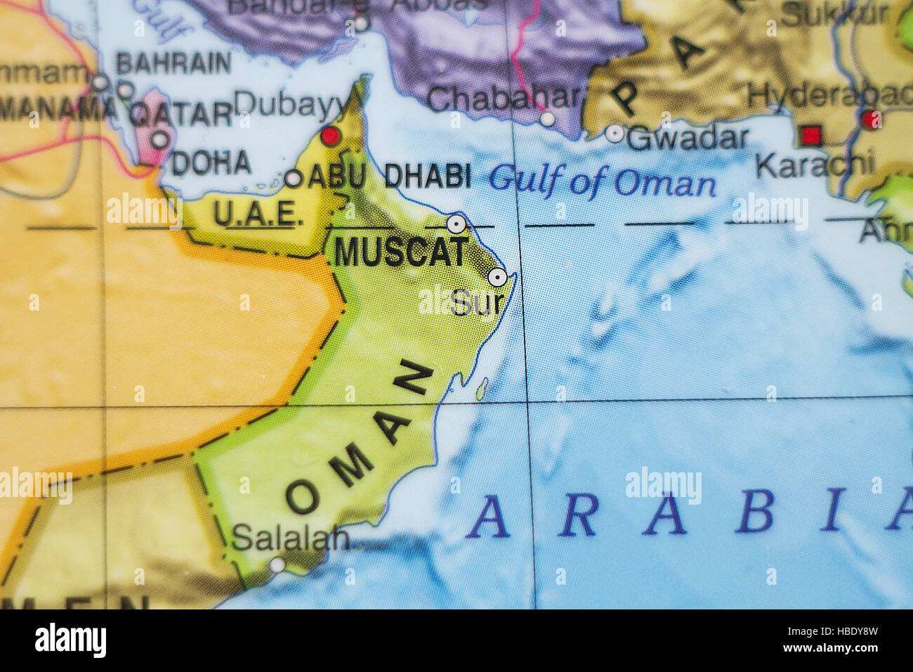 Mappa di oman Banque de photographies et d’images à haute résolution ...