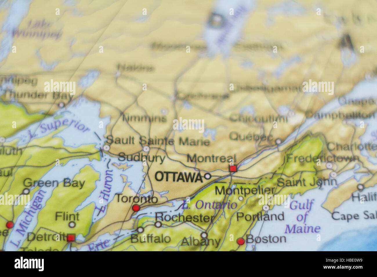 Map of canada with ottawa Banque de photographies et d’images à haute ...