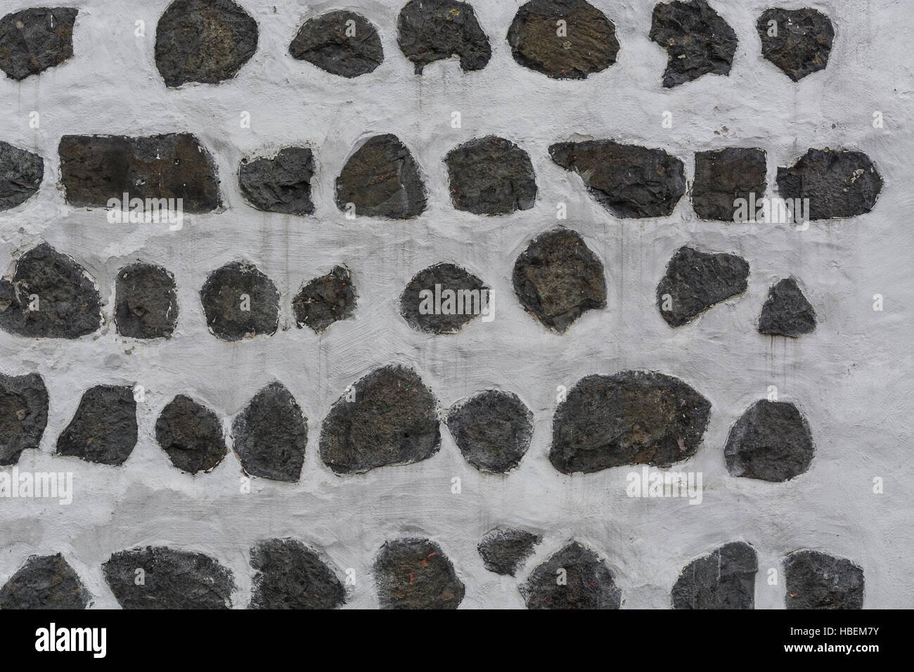 Mur de pierre brique coupé de gris Banque de photographies et d’images ...