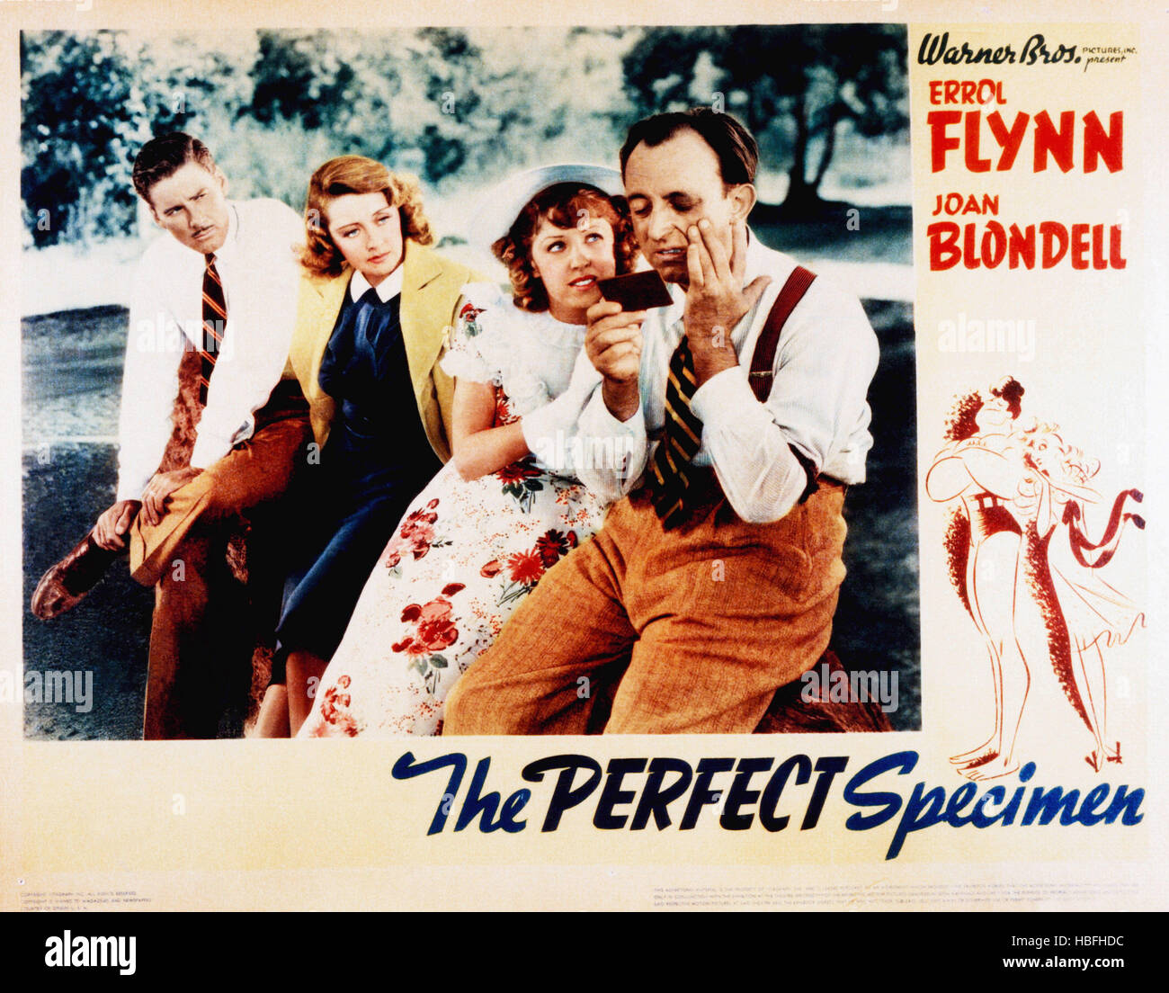 Le modèle parfait, à partir de la gauche : Errol Flynn, Joan Blondell ...