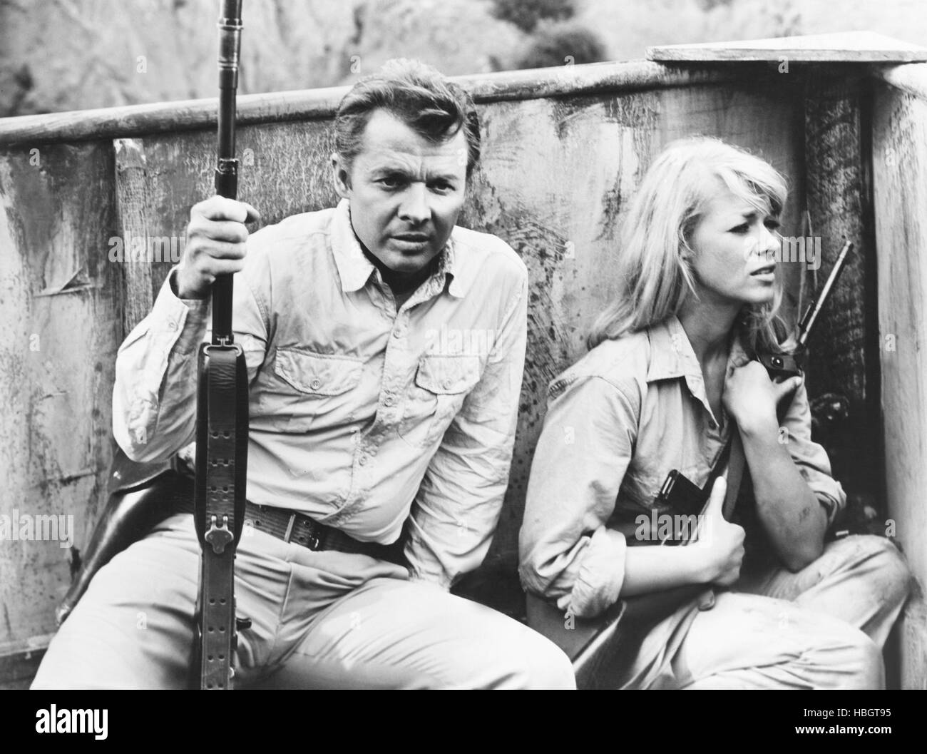 La bataille de Bloody BEACH, à partir de la gauche : Audie Murphy ...