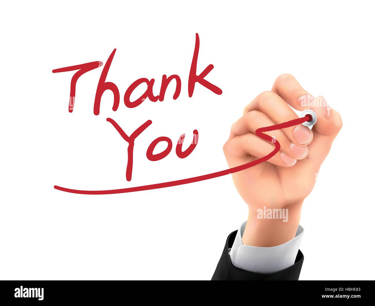 Un signe de remerciement Banque d'images vectorielles - Alamy