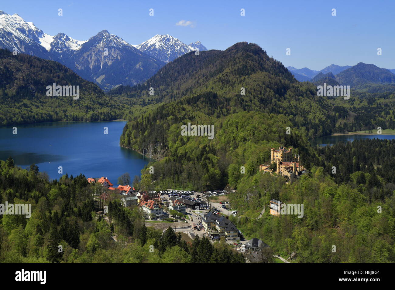 Hiking at lake alpsee Banque de photographies et d’images à haute ...