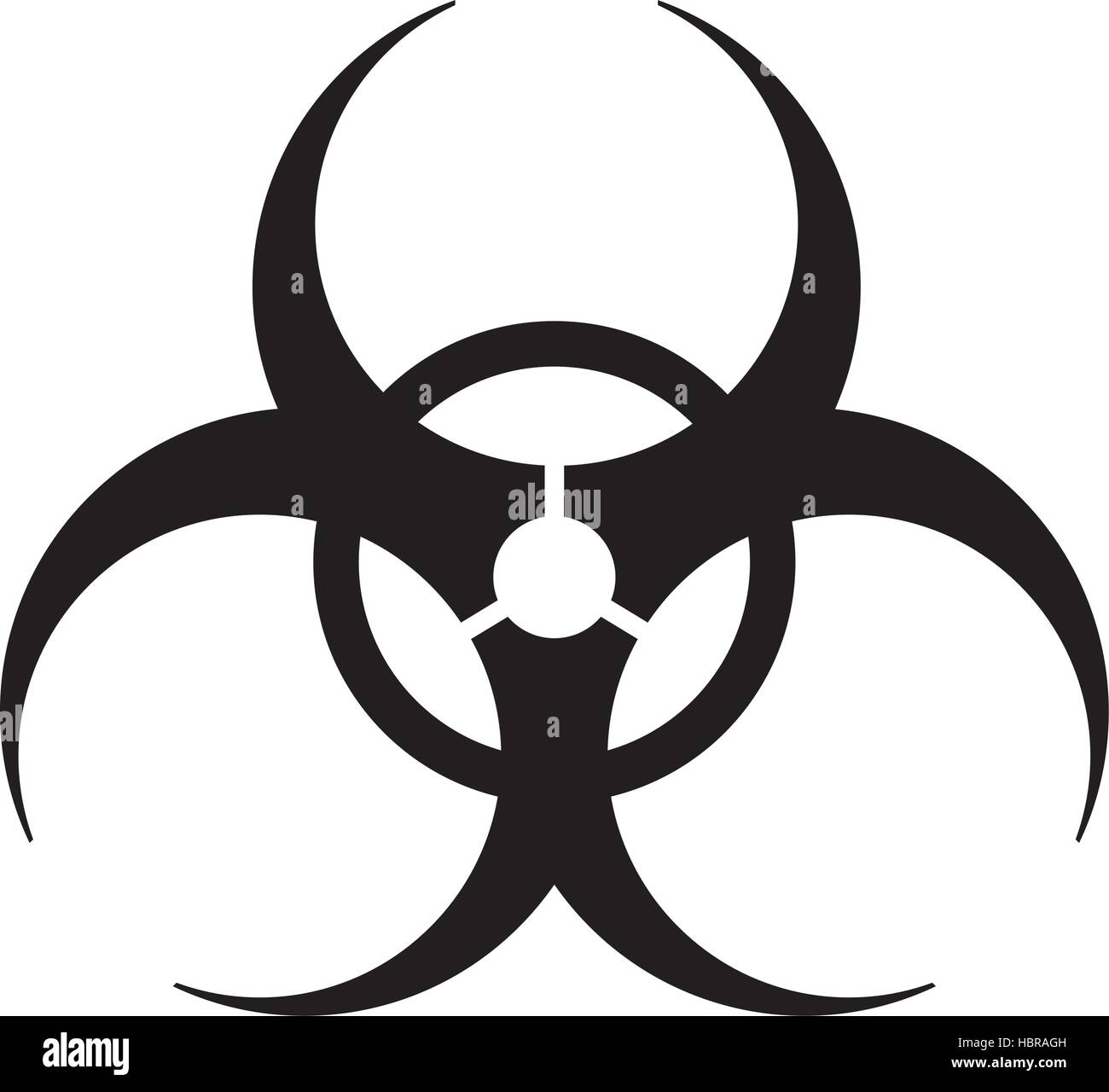 Silhouette monochrome avec symbole biohazard Image Vectorielle Stock ...
