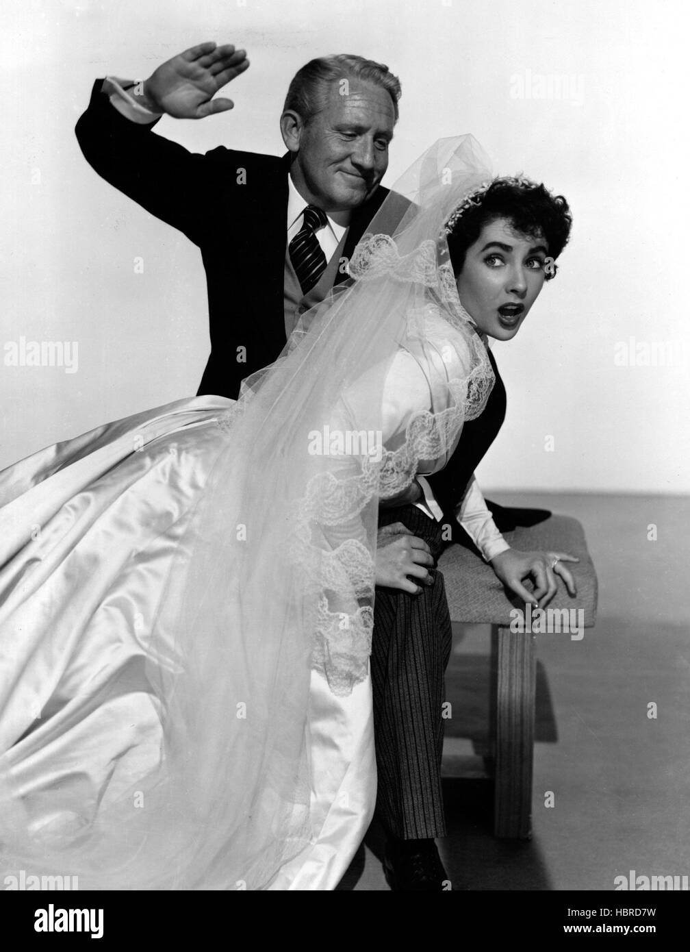 Le père de la mariée, Spencer Tracy, Elizabeth Taylor, 1950 Photo Stock ...