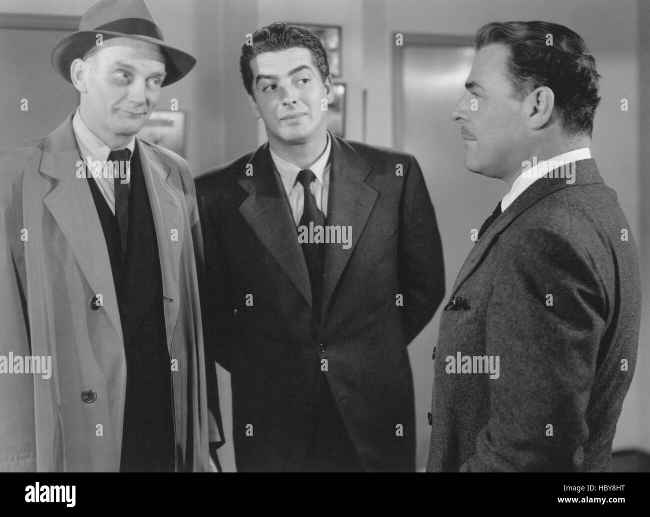 Baiser de la mort, de gauche : Millard Mitchell, Victor mature, Brian ...