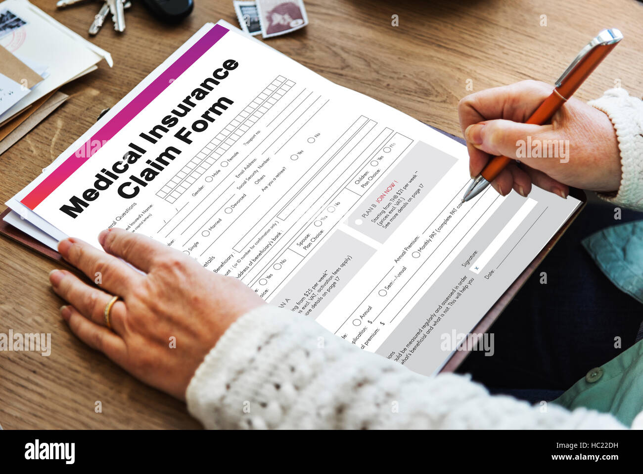 Formulaire de réclamation d'assurance médicale Concept Document Photo ...