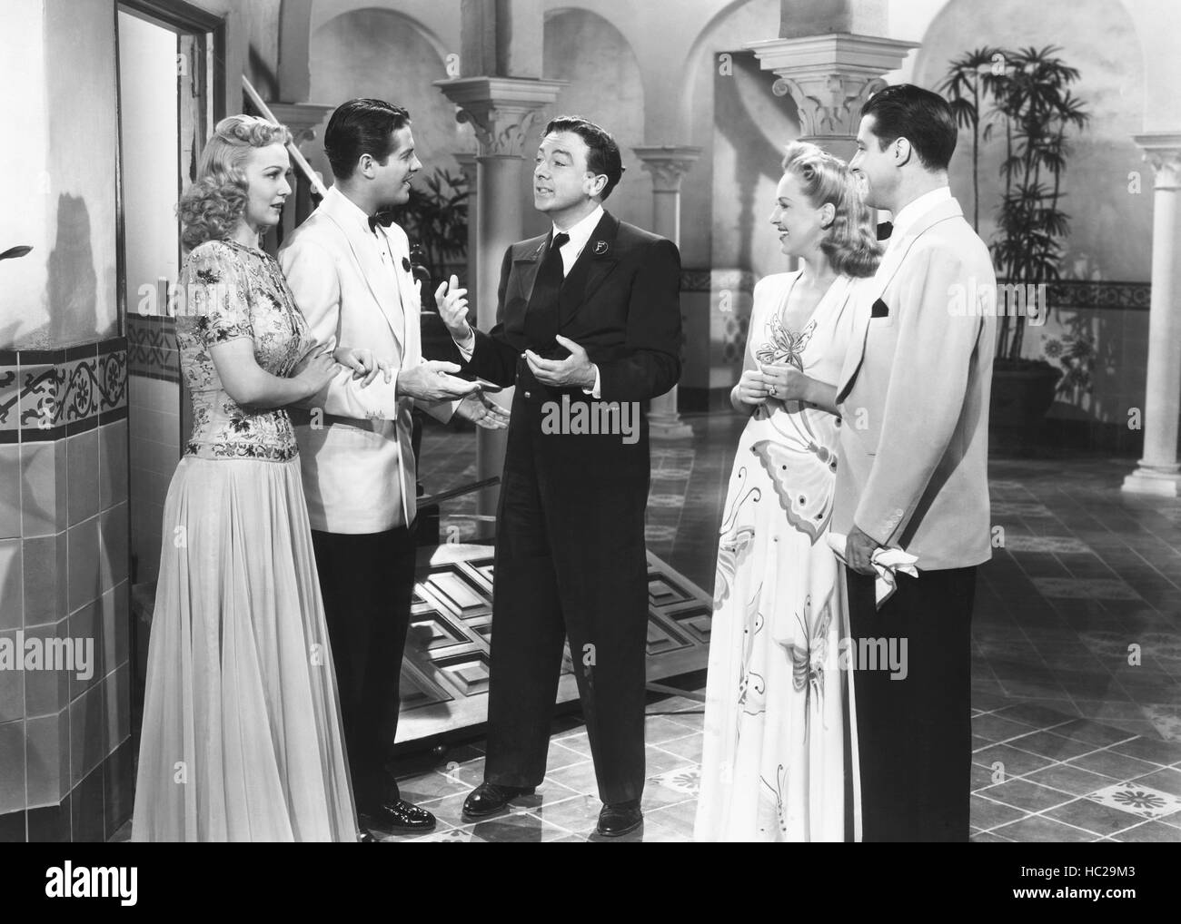 MOON OVER MIAMI, de gauche, Carole Landis, Robert Cummings, Jack Haley ...
