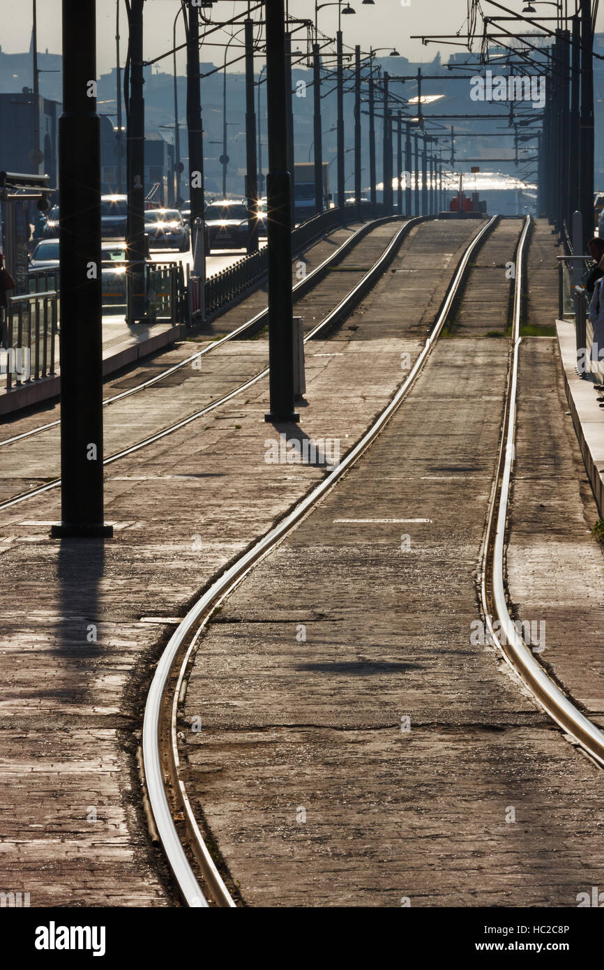 Tram tram tramway rails Banque de photographies et d’images à haute ...
