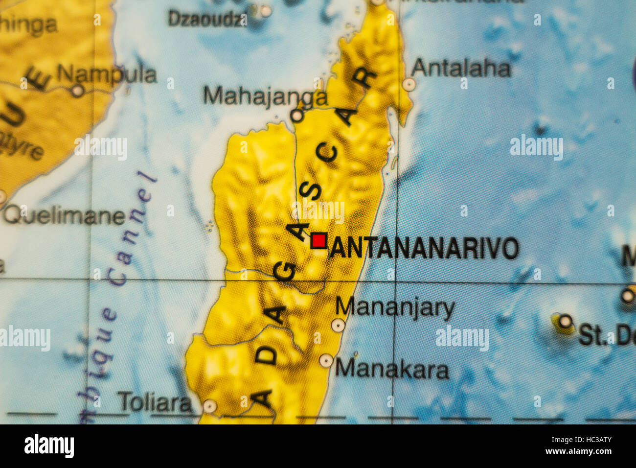 Madagascar political map capital antananarivo Banque de photographies ...