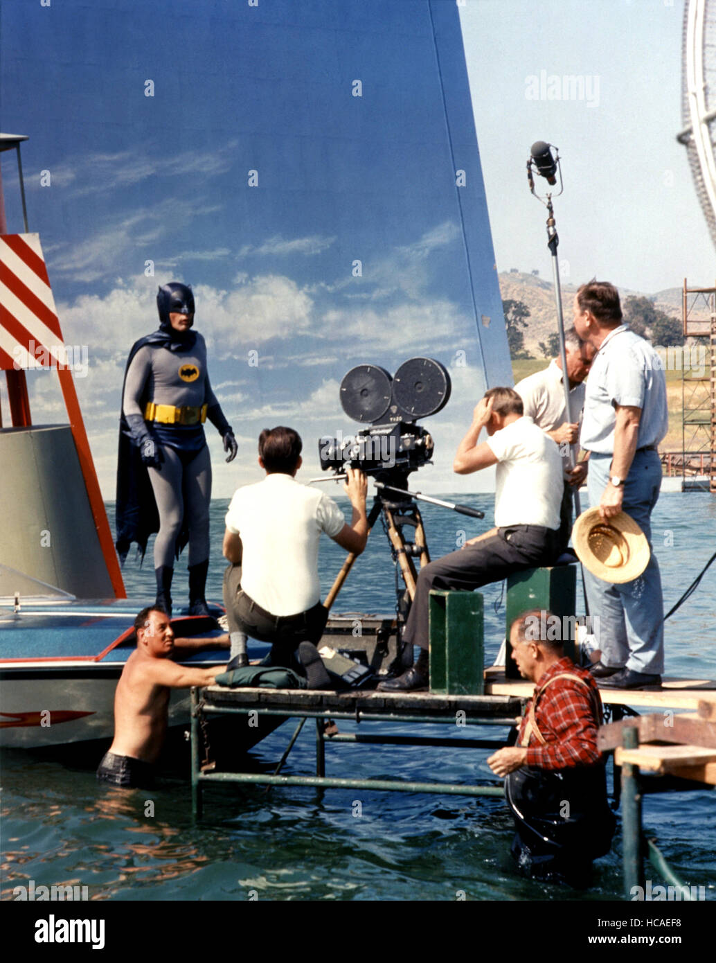 BATMAN, (alias Batman : The Movie), Adam West on set, 1966, TM et ...