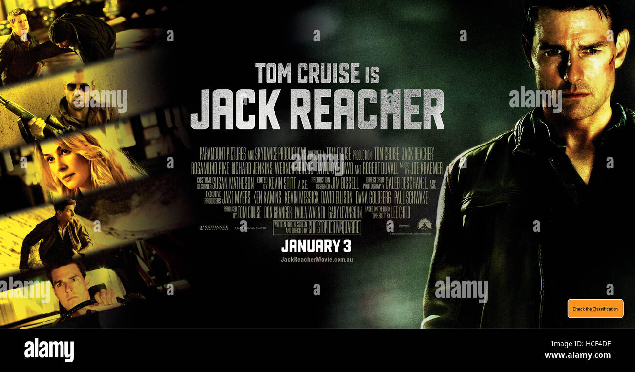 JACK REACHER, poster art australien, à gauche, à partir du haut : Tom ...