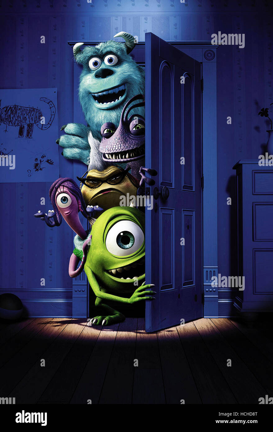 MONSTERS INC., Sulley, Randall Boggs, Roz, Celia, Mike Wazowski, 2001 ...