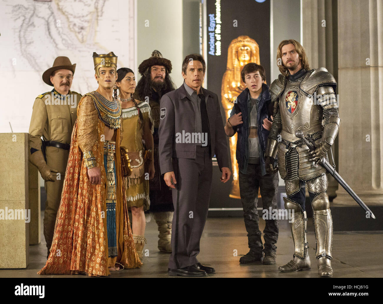 Nuit au musée : SECRET DE LA TOMBE, la l-r : Robin Williams, Rami Malek ...