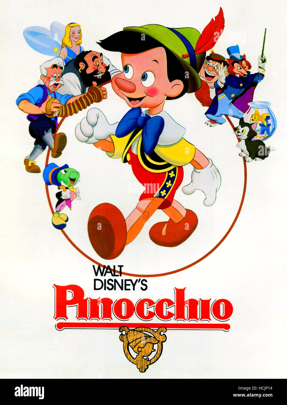 PINOCCHIO, (dans le sens horaire à partir de la gauche) : Jiminy ...