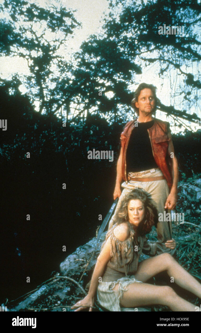 ROMANCING THE STONE, Michael Douglas, Kathleen Turner, 1984, TM ...