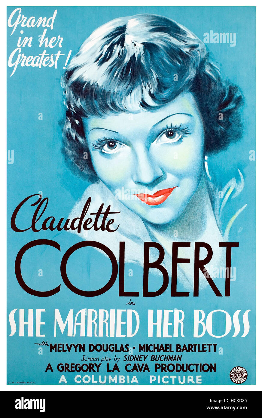 Elle a épousé son patron, Claudette Colbert, 1935 Photo Stock - Alamy