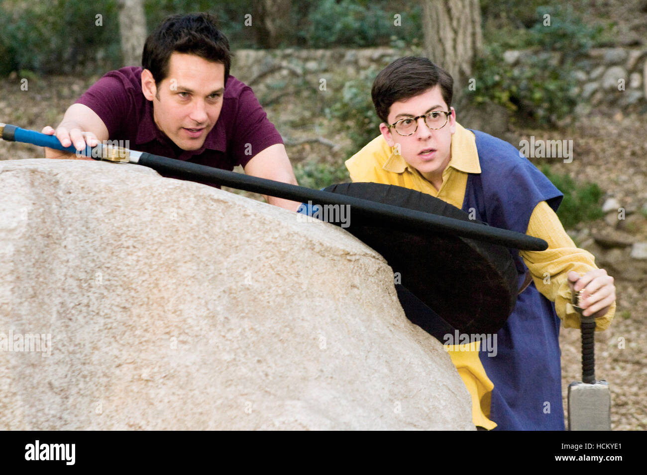 Les modèles de rôle, de gauche à droite : Paul Rudd, Christopher Mintz ...