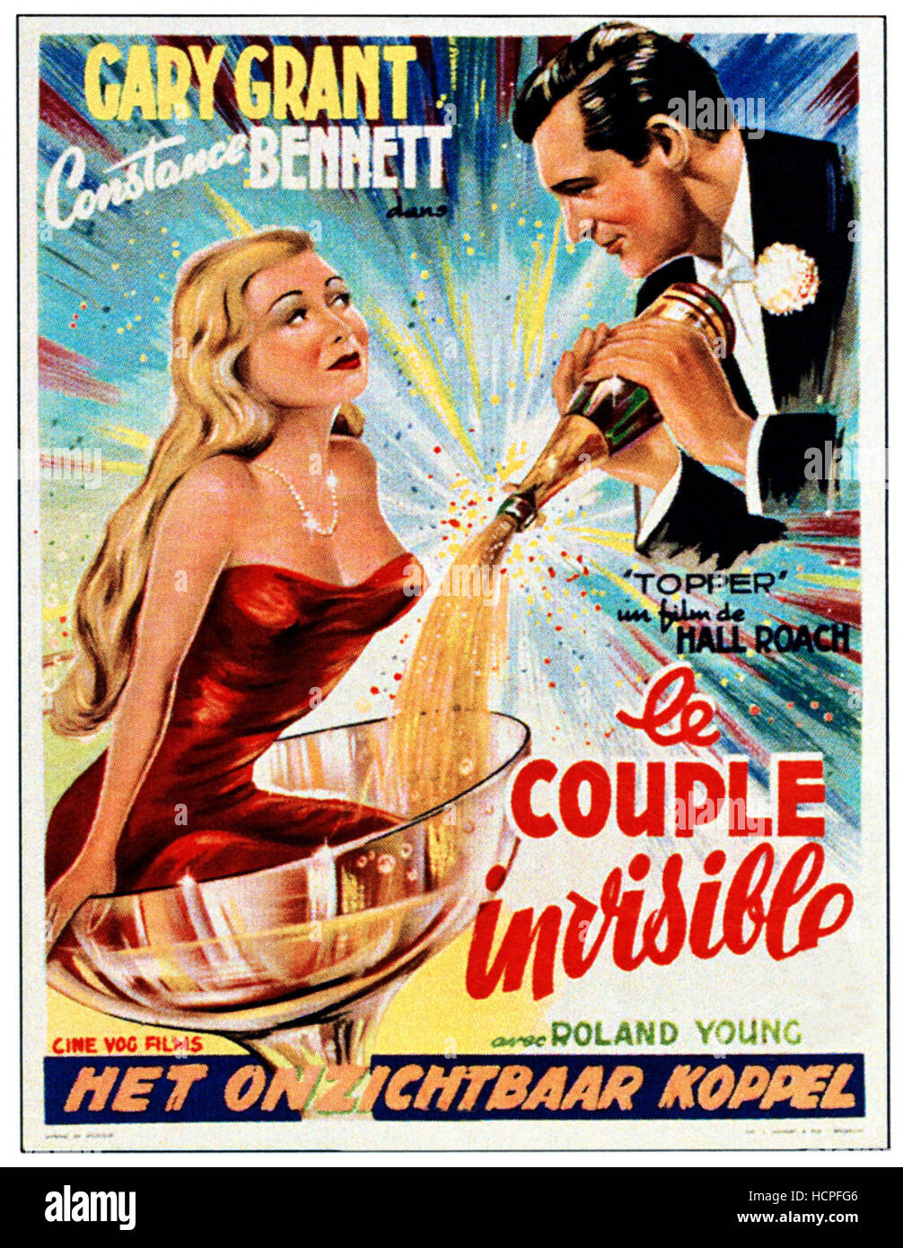 TOPPER (aka LE COUPLE INVISIBLE), de gauche : Constance Bennett, Cary ...