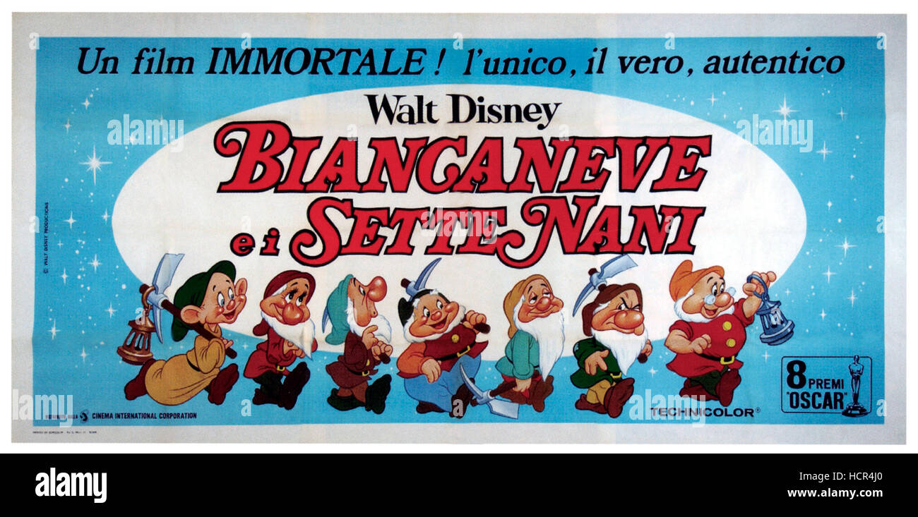 Snow white and the seven dwarfs poster Banque d'image et photos - Alamy