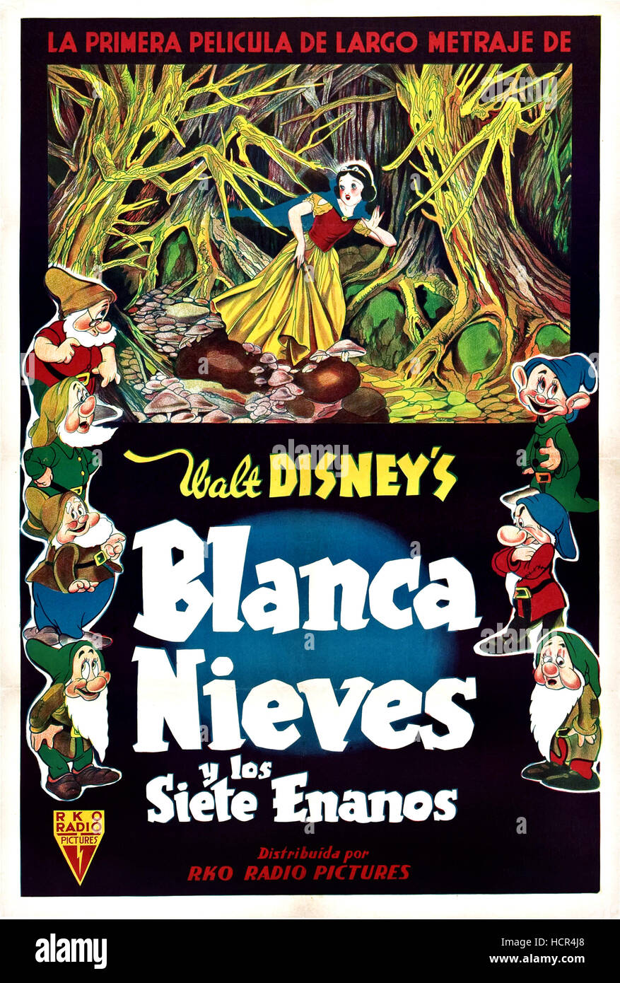 Snow white and the seven dwarfs poster Banque d'image et photos - Alamy