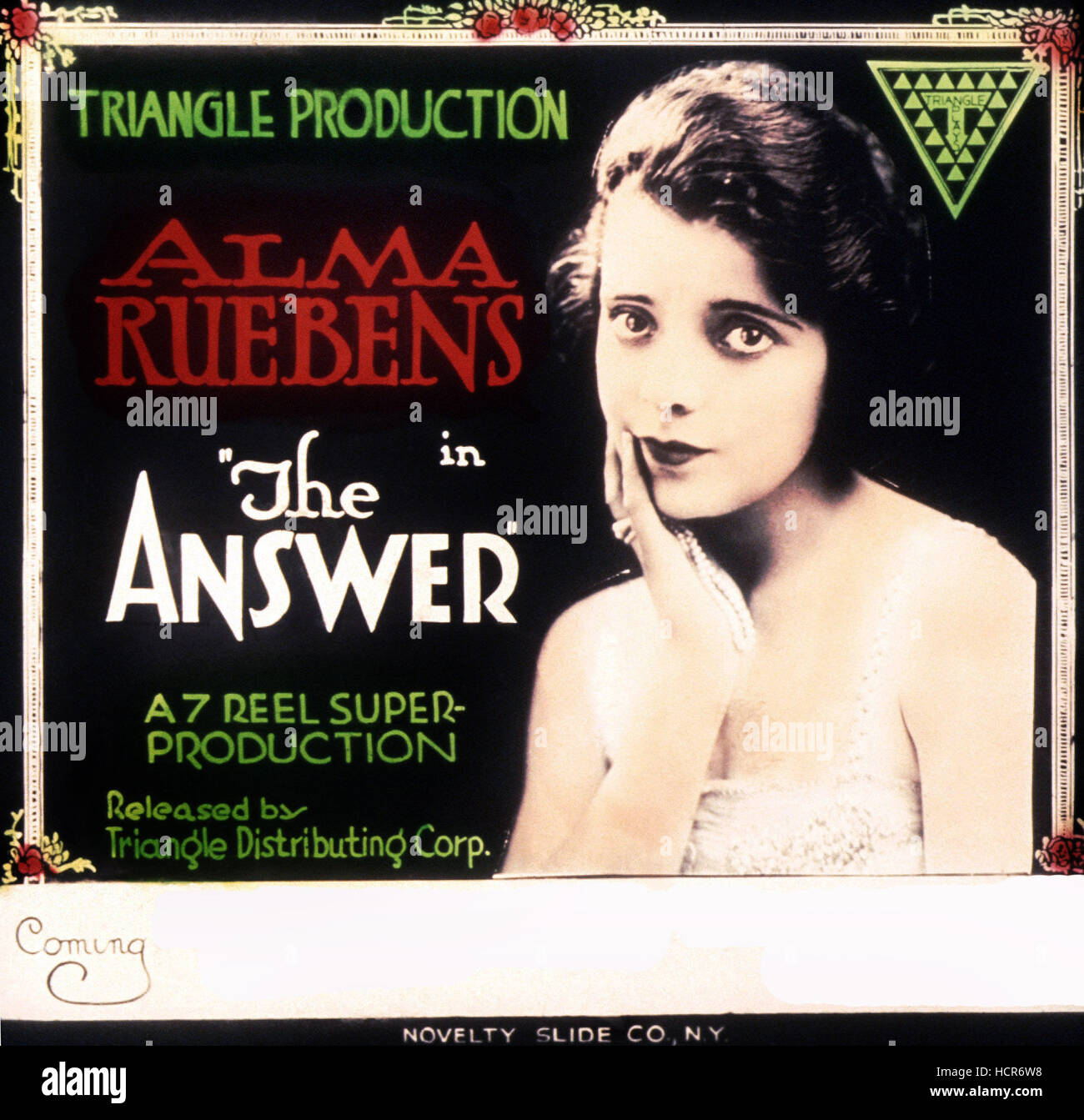 La réponse, Alma Rubens, 1918 Photo Stock - Alamy