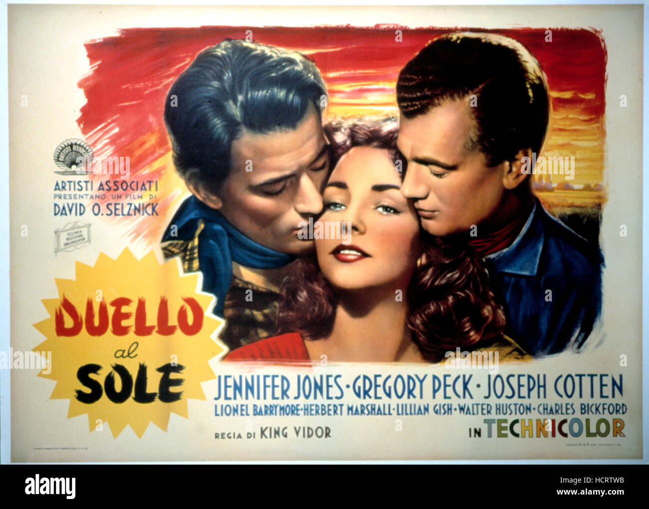 DUEL AU SOLEIL, Gregory Peck, Jennifer Jones, Joseph Cotten, 1946, l ...