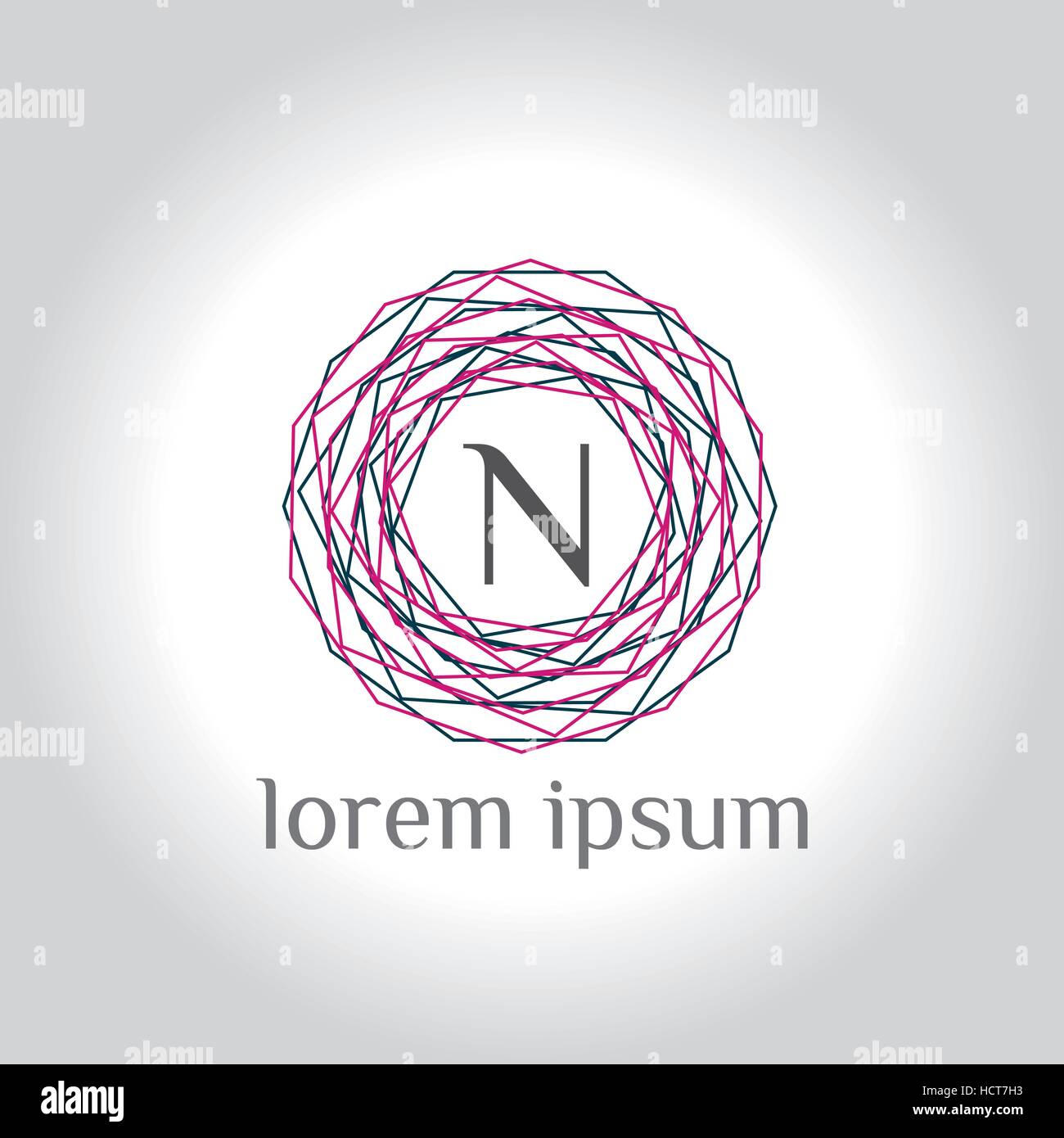 Lettre N business logo vector design. Lettre initiale de l'identité de ...