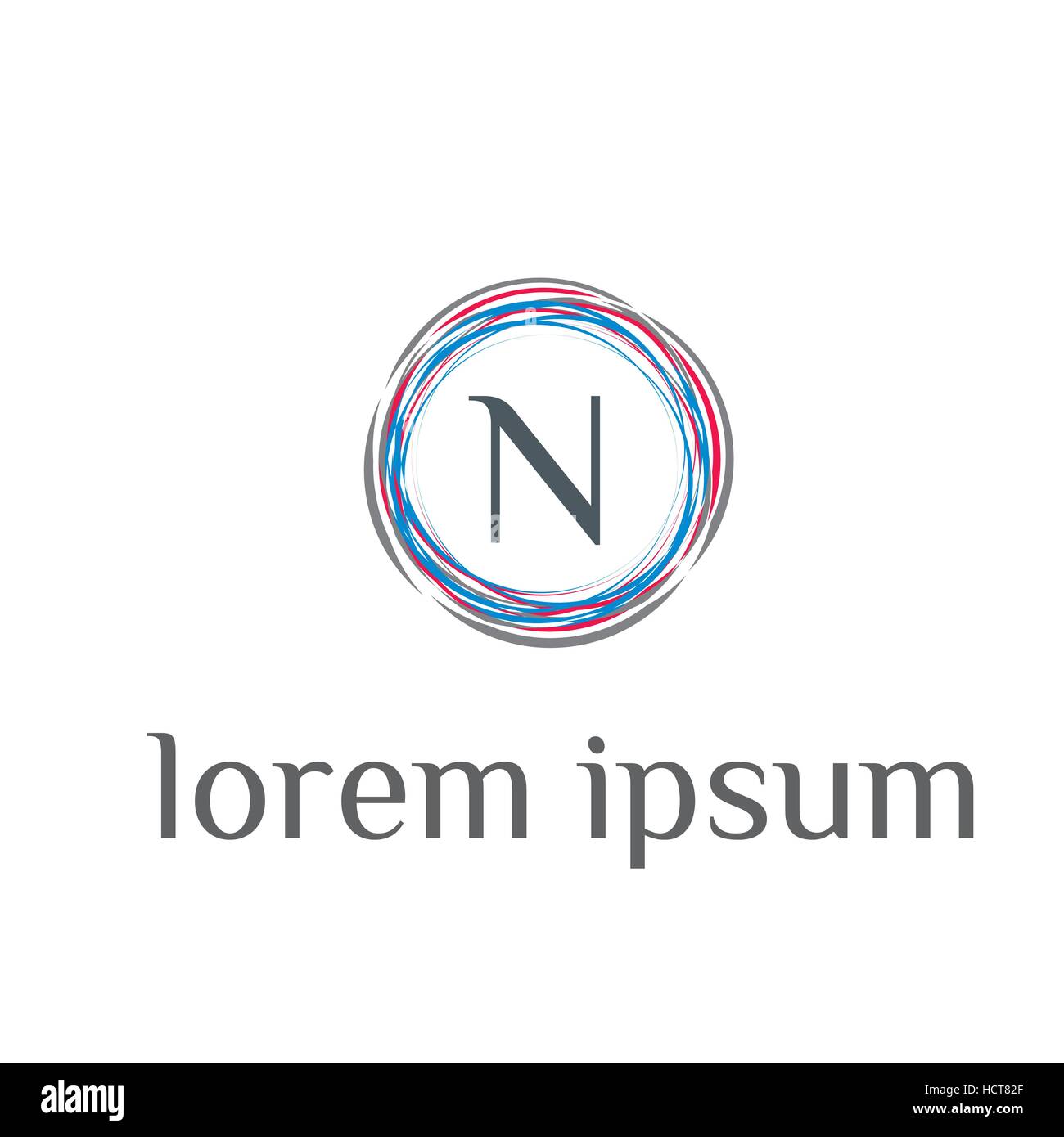 Lettre N business logo vector design. Lettre initiale de l'identité de ...