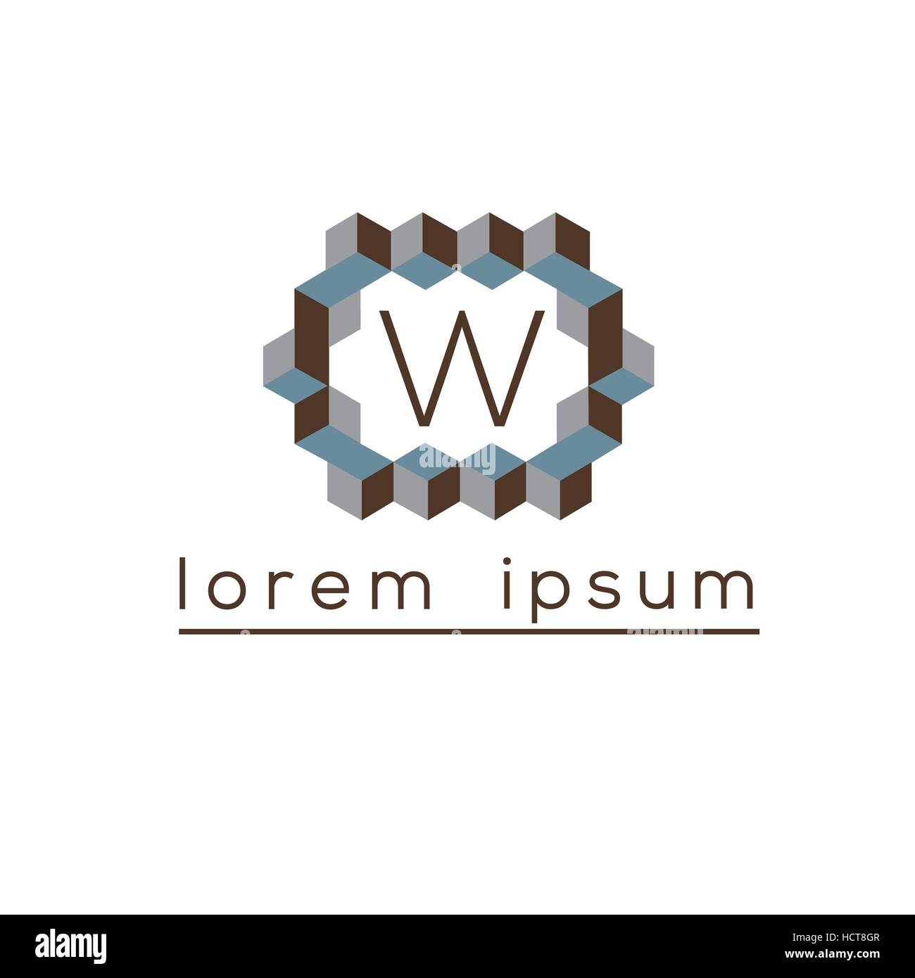 Lettre W business logo vector design. Lettre initiale de l'identité de ...