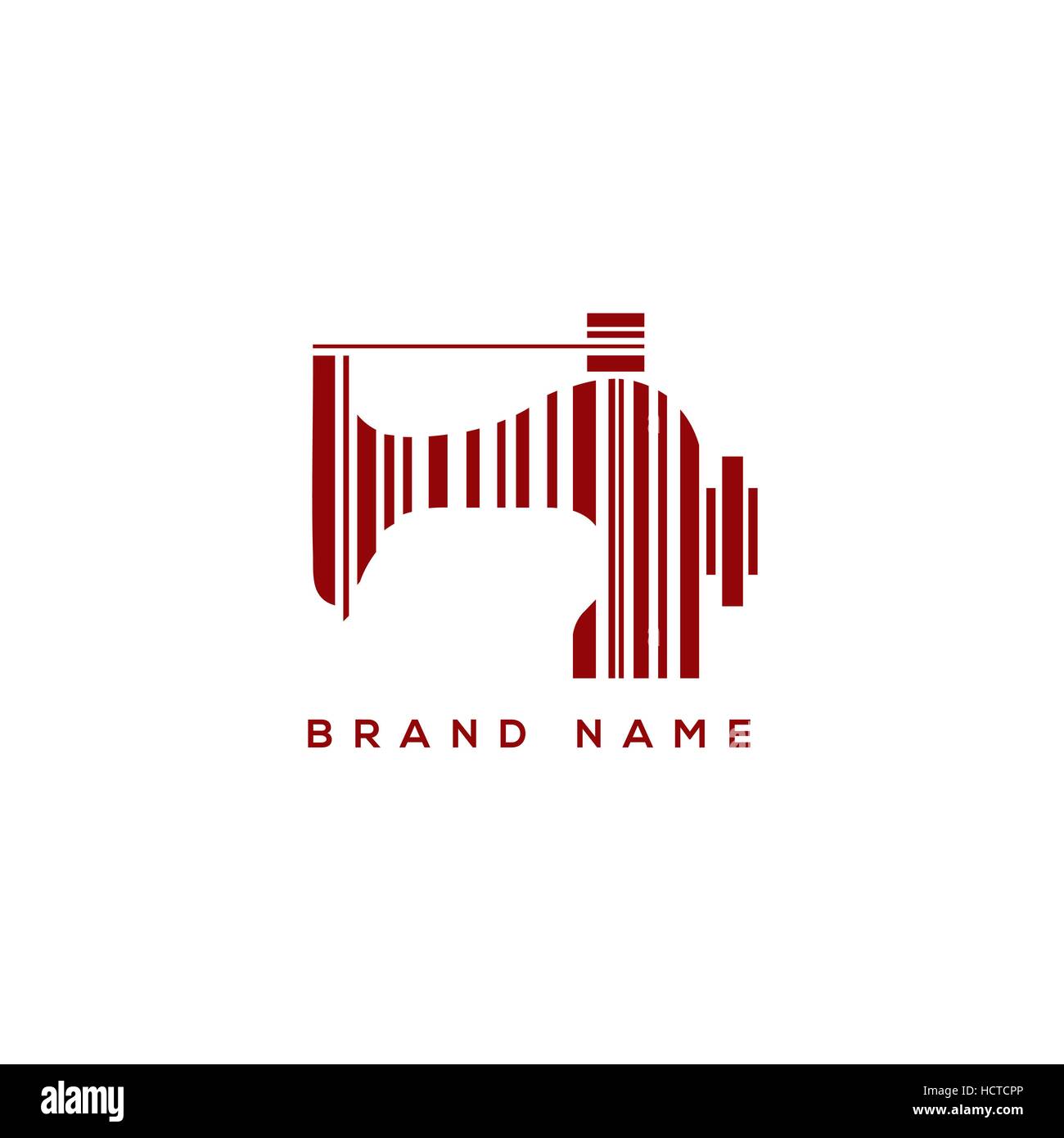 Du sur mesure logo vector modèle. Logo de la mode. Logo de la machine à ...