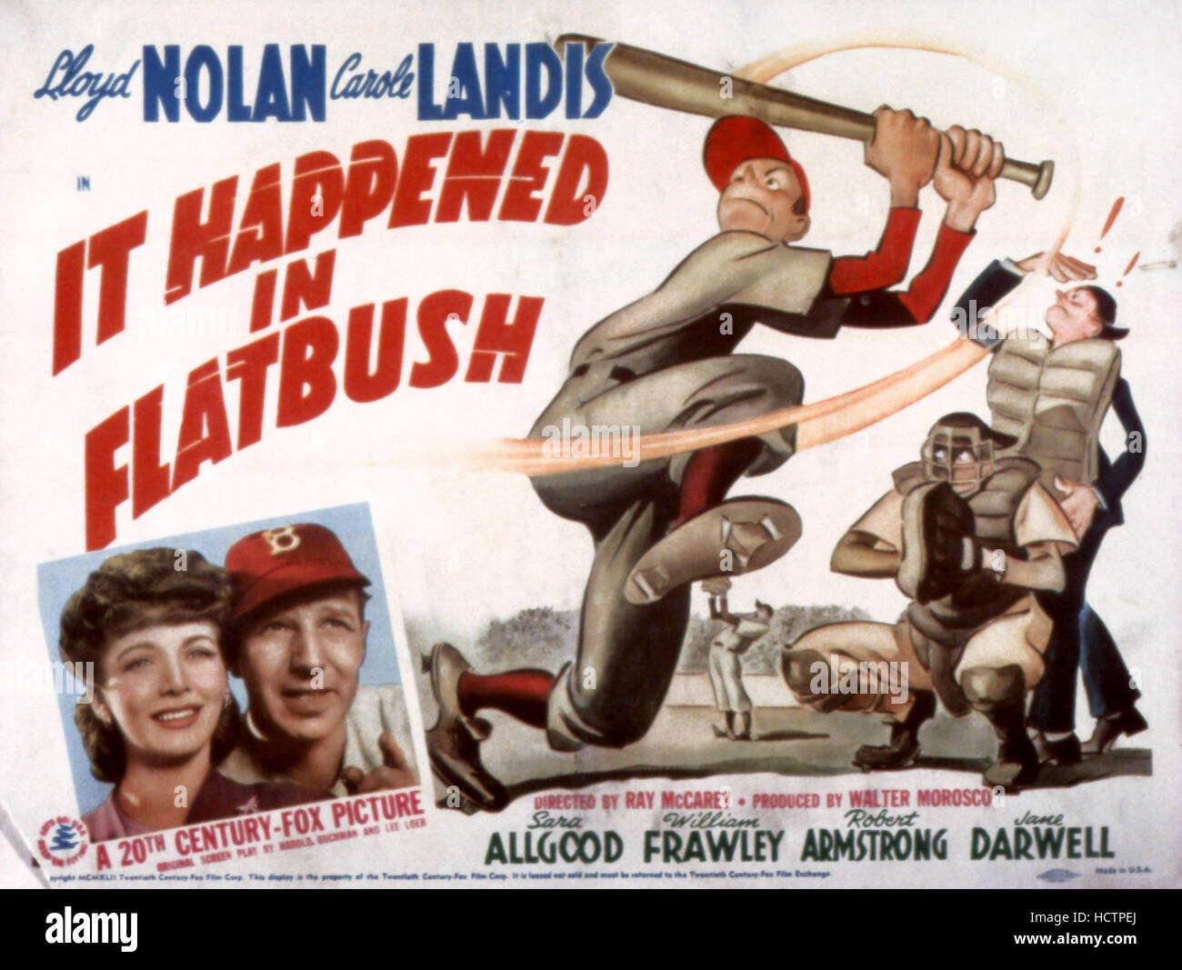 Il s'EST PASSÉ À FLATBUSH, Carole Landis, Lloyd Nolan, 1942, (c) 20th Century Fox, TM ...