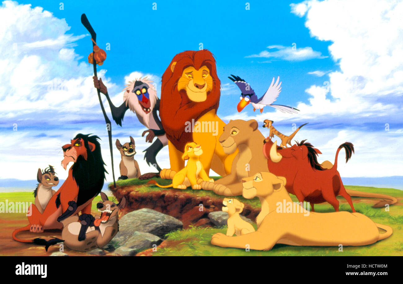 Le Roi Lion, Ed, Scar, Shenzi, Banzaï, Rafiki, Mufasa, Simba, Sarabi, Zazu, Timon, Pumbaa, Nala ...