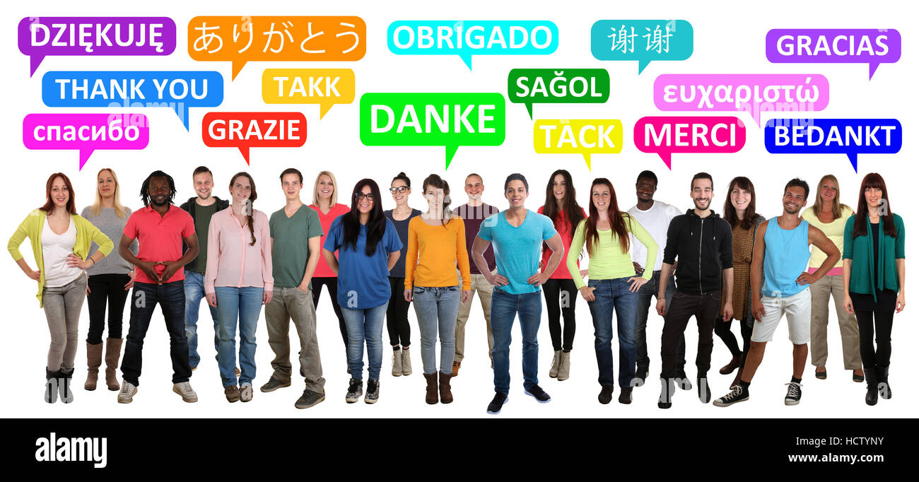 Merci en différentes langues Banque de photographies et d’images à ...