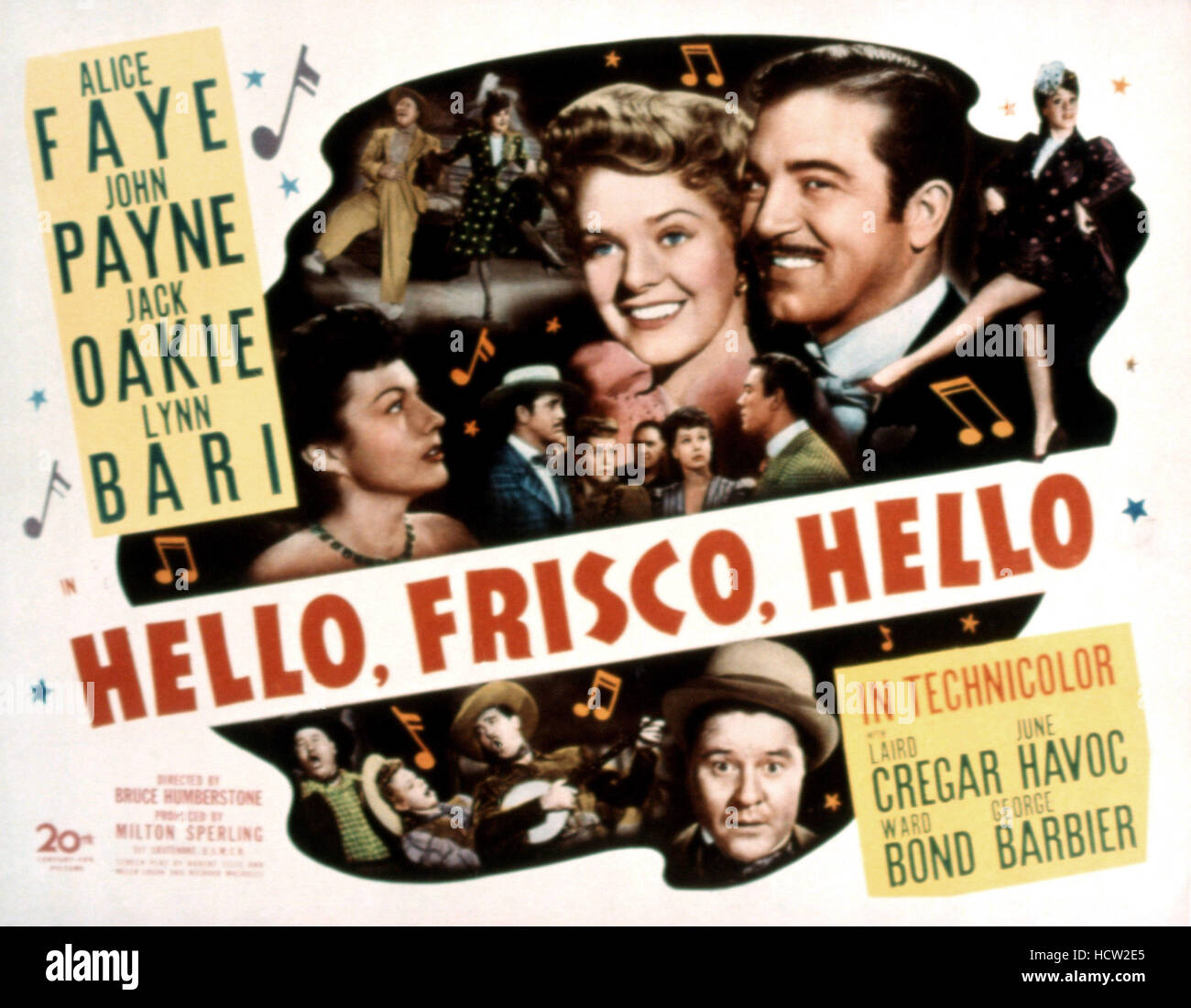 HELLO, Frisco, HELLO, Alice Faye, John Payne, Jack Oakie, Lynn Bari ...