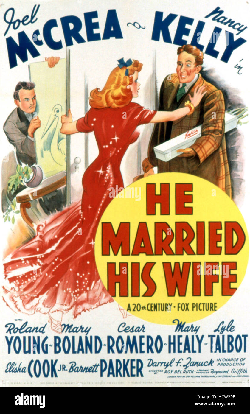 Il a épousé sa femme, Roland Young, Nancy Kelly, Joel McCrea, 1940, (c ...