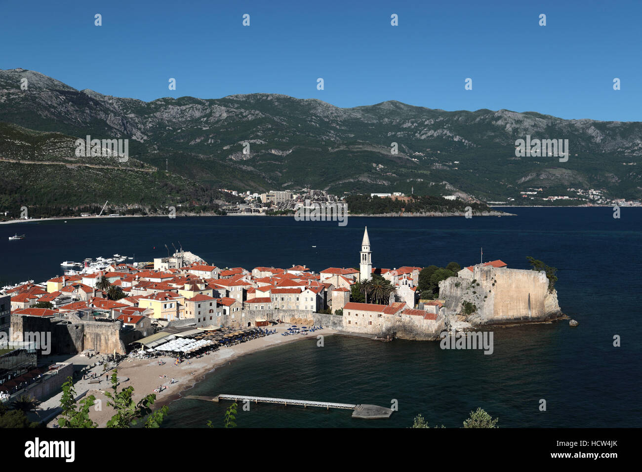 Le littoral de l'Adriatique. Vues des plages de la mer Adriatique, le ...